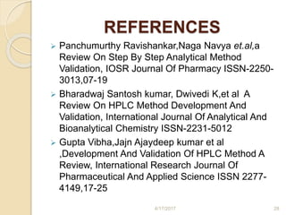Method development and validation | PPTX