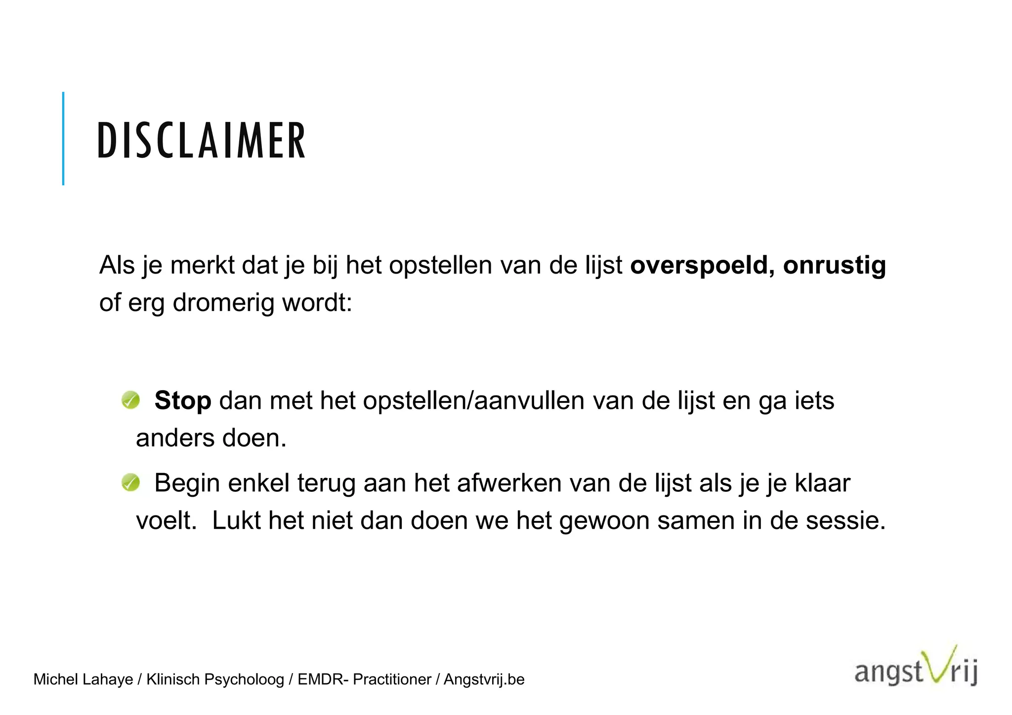 EMDR Behandelplan - Methode 2 - Floatback | PDF