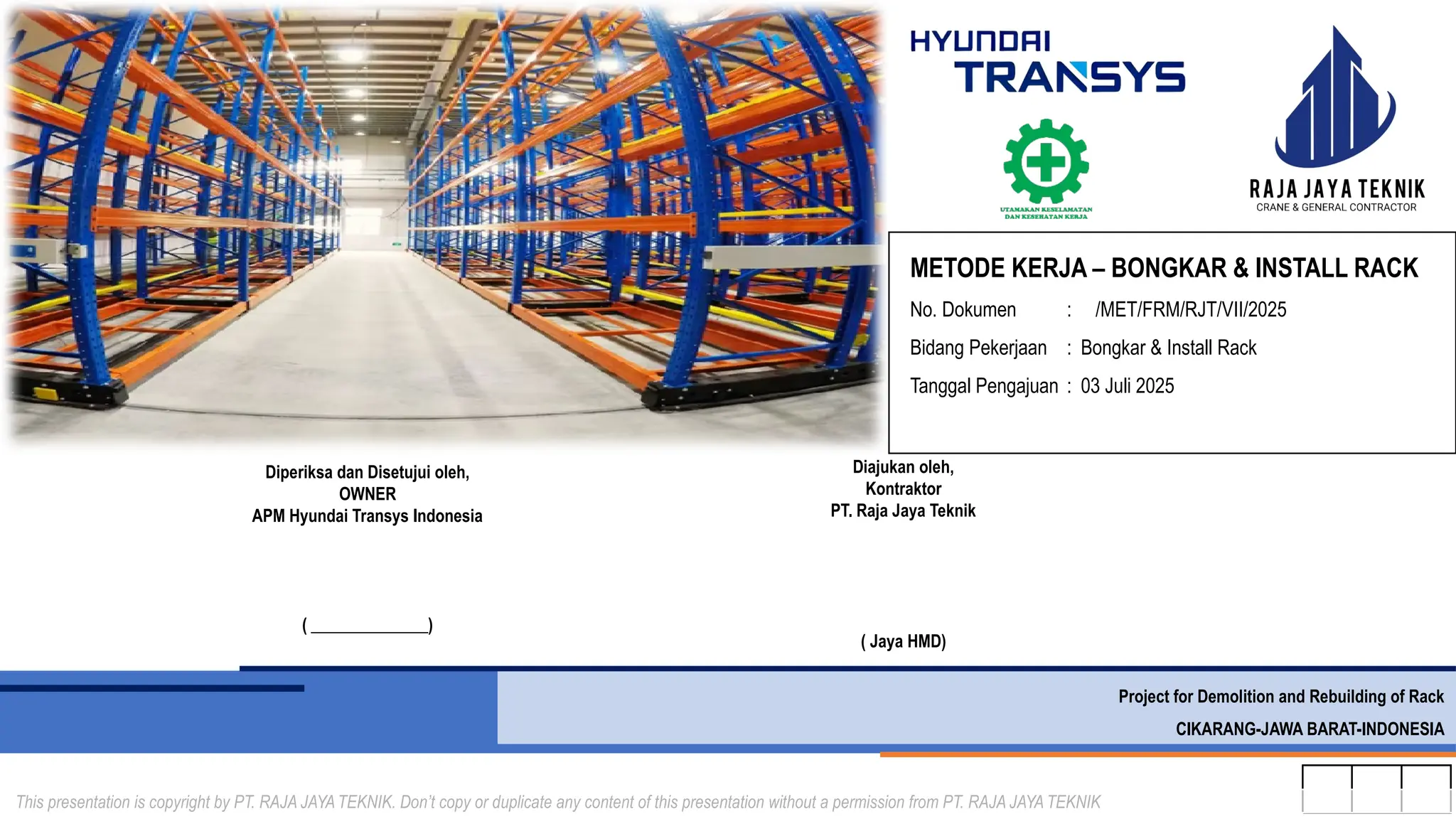 METHODE KERJA PEKERJAAN BONGKAR PASANG RACK.pptx