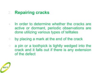 Methodes of reparing cracks | PPSX