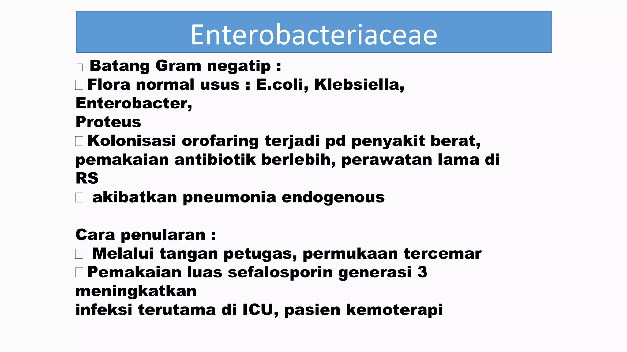 Methode validation for e.coli