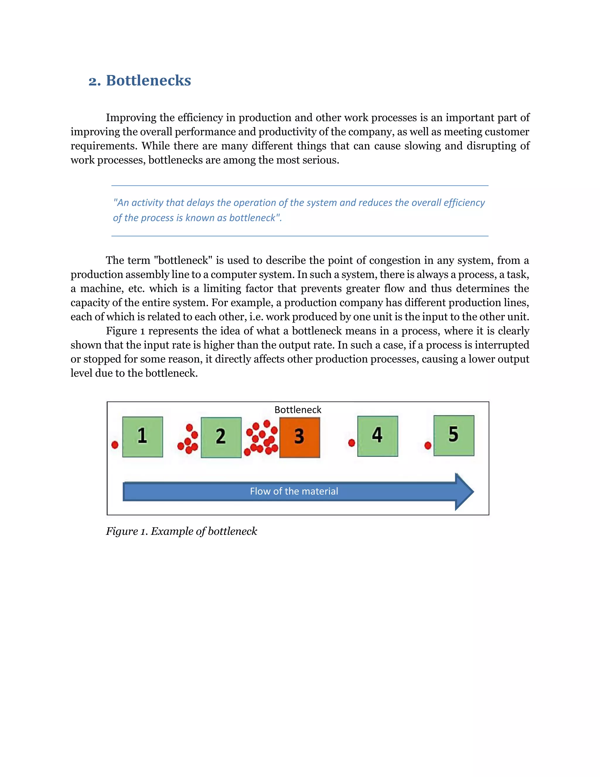 Method for analysing bottlenecks and improvements using simulation | PDF
