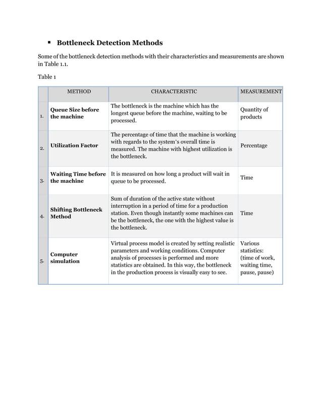 Method for analysing bottlenecks and improvements using simulation | PDF Method for analysing bottlenecks and improvements using simulation | PDF