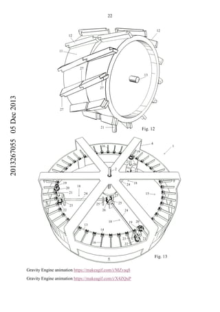 Method for converting gravitational force into rotary motion and gravity engine | PDF