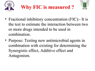 Methods for Determining Fractional Inhibitory Concentration (FIC) | PPT
