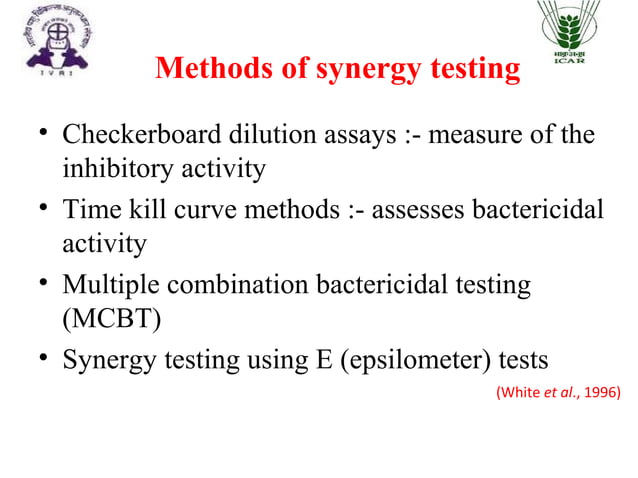 Methods for Determining Fractional Inhibitory Concentration (FIC) | PPT ...