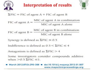 Methods for Determining Fractional Inhibitory Concentration (FIC) | PPT
