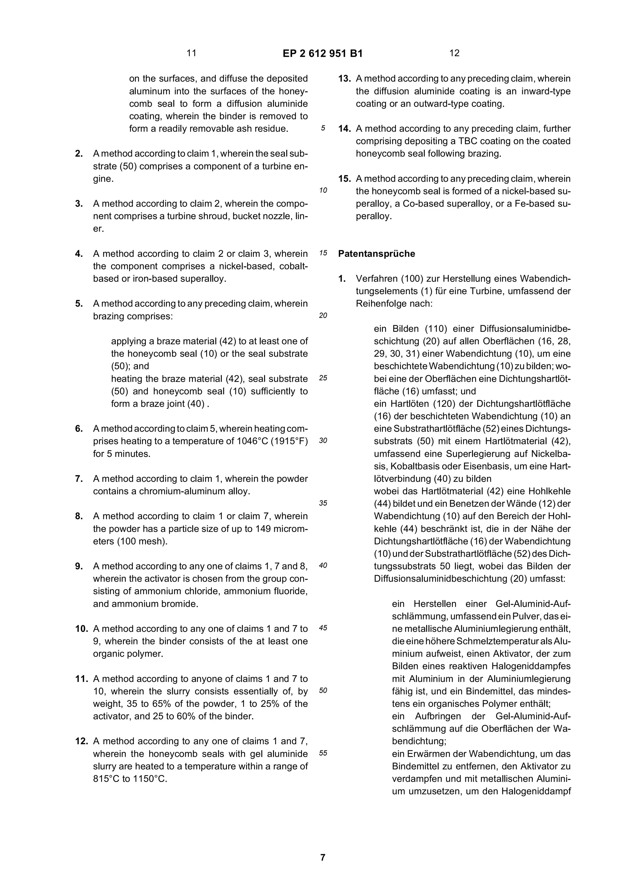 Method for making a honeycomb seal.pdf