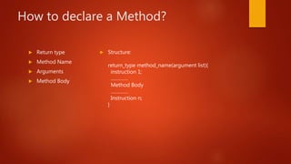 Method in oop | PPTX