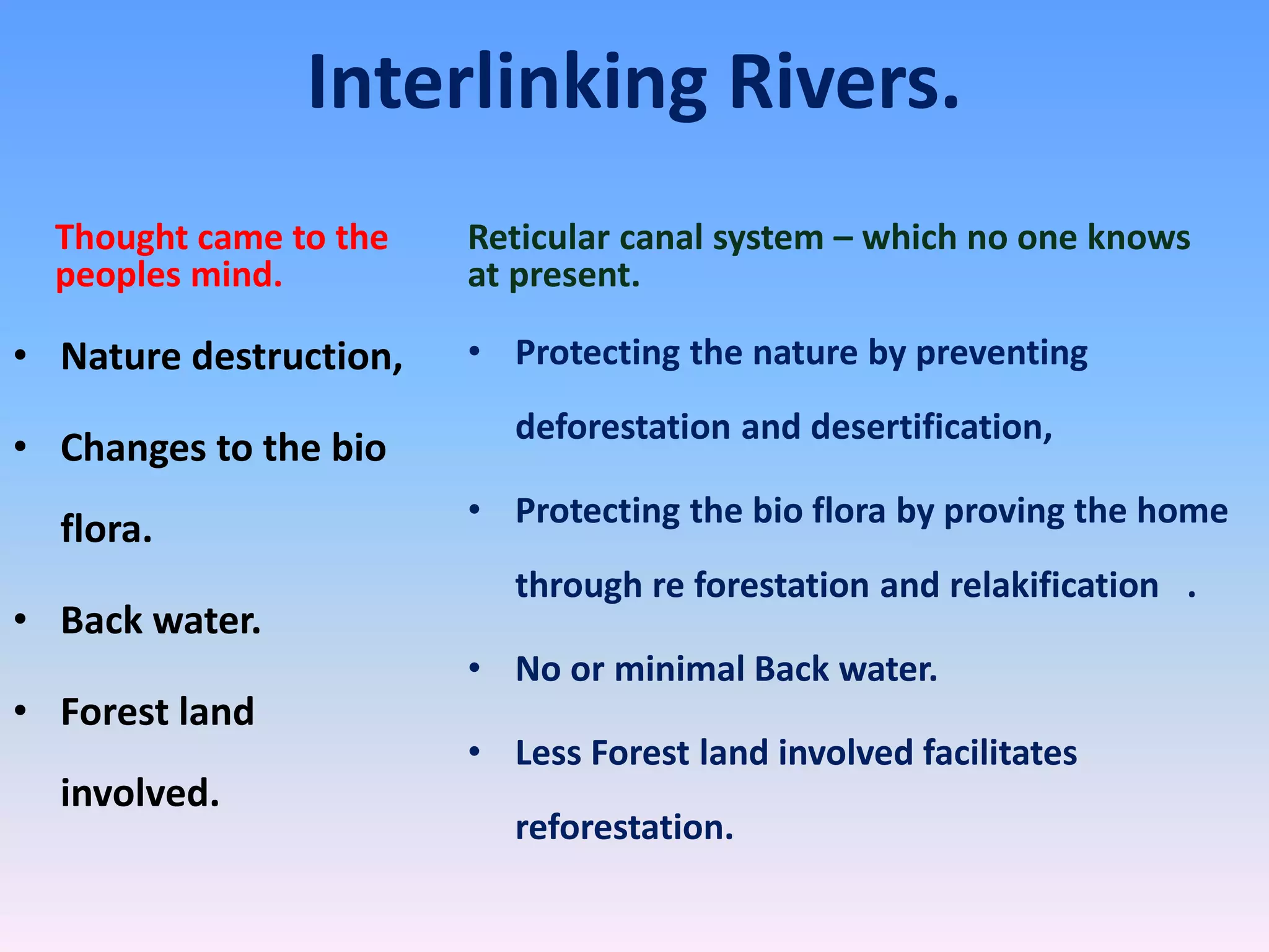 Method matters in inter linking rivers | PPT