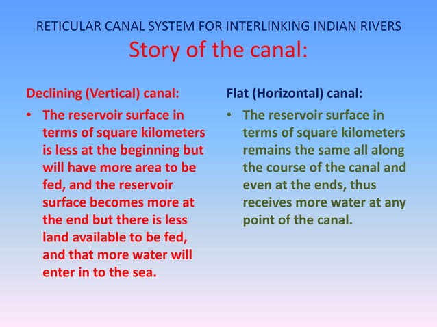 Method matters in inter linking rivers | PPT
