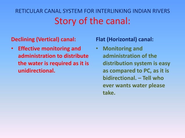 Method matters in inter linking rivers | PPT
