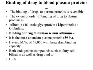 method of analysis and protein binding.pptx | Pharmaceutical Drugs ...
