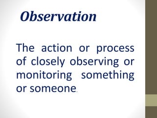 Method of assessment observation | PPTX