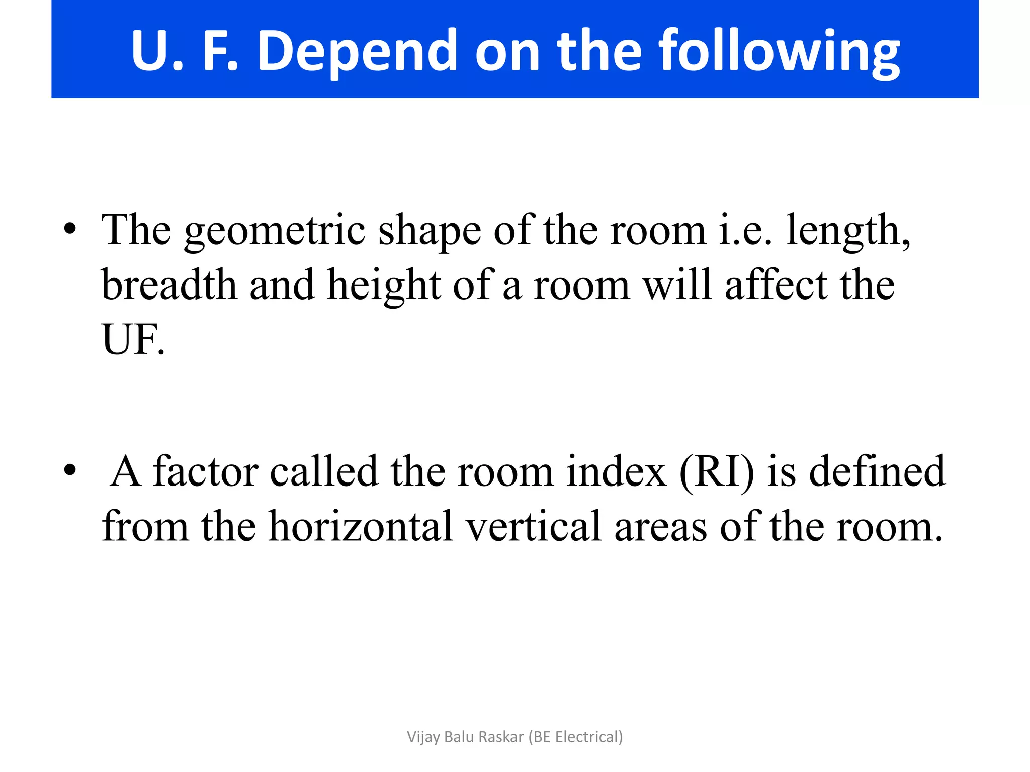 Illumination - Method of calculation | PPSX