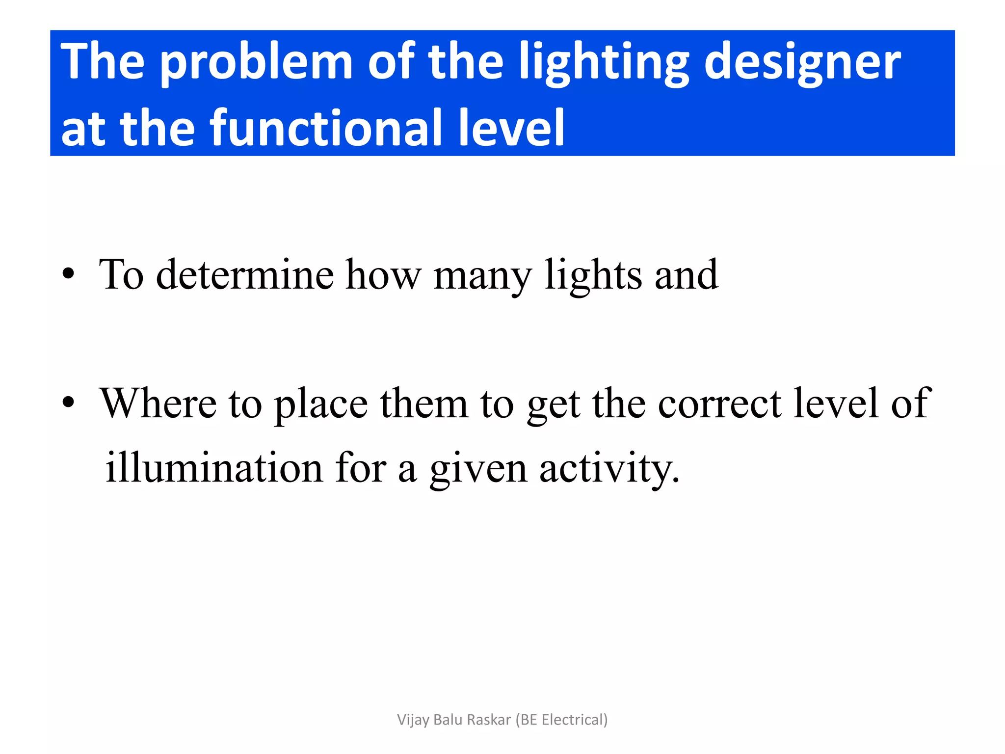 Illumination - Method of calculation | PPSX