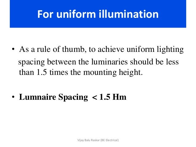 Illumination Method Of Calculation