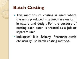 Method of costing | PPTX