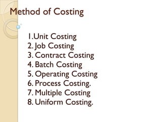 Method of costing | PPT