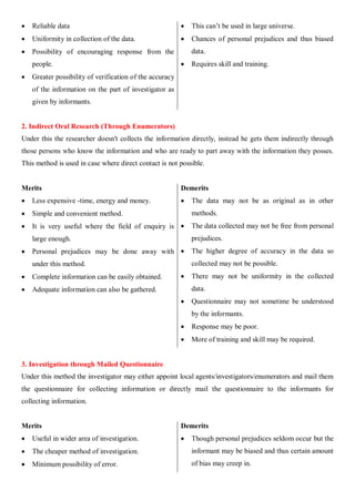 Method of Data Collection | PDF