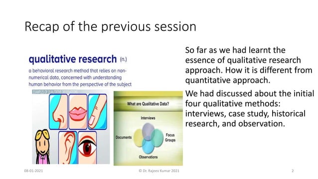 Method of data collection qualitative research part-iii | PPT