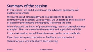 Method of data collection qualitative research part-iii | PPT