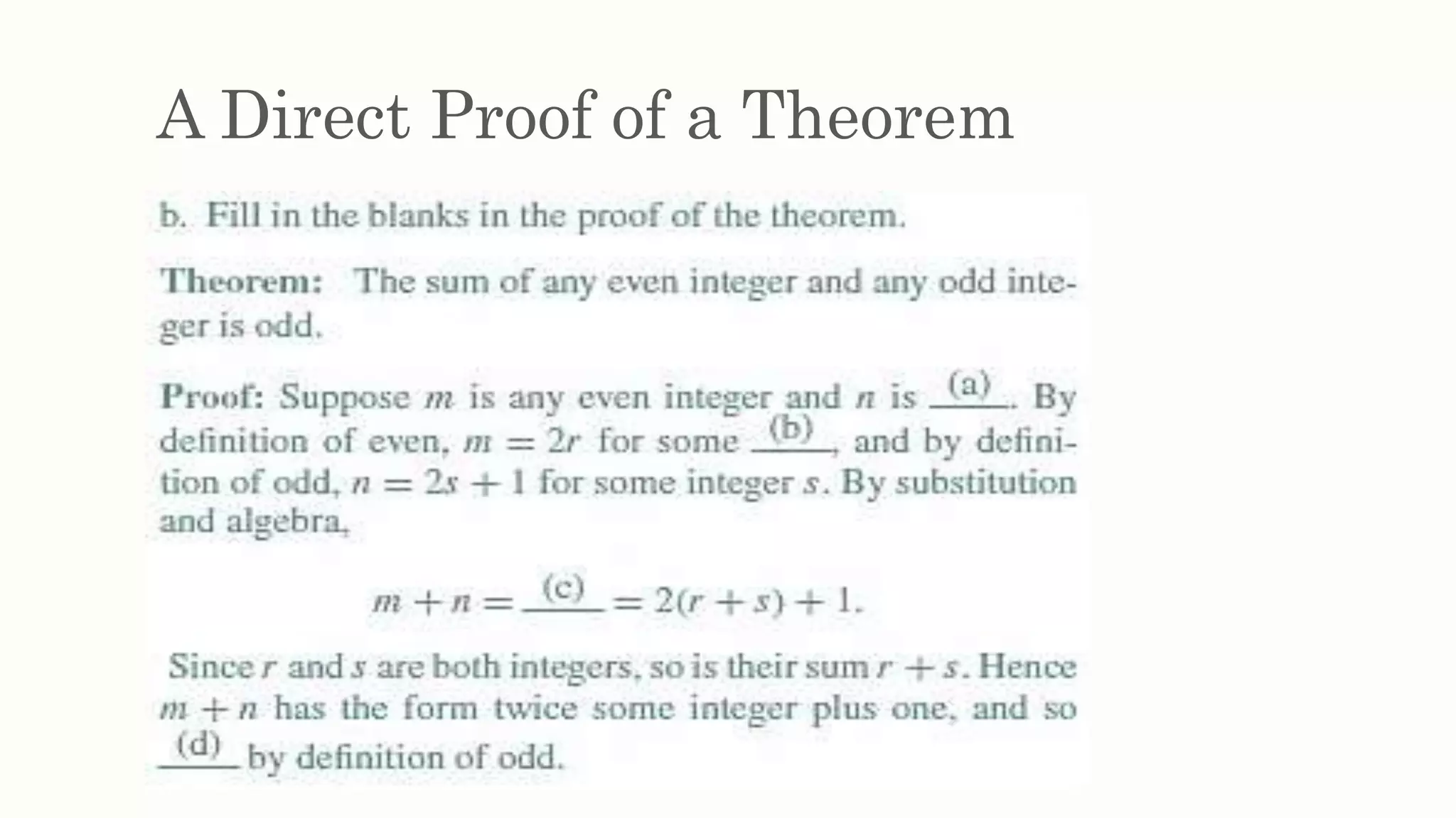Method of direct proof | PPTX