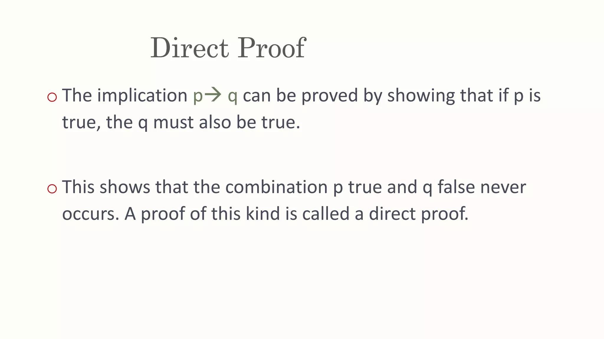 Method of direct proof | PPTX