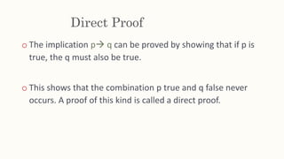 Method of direct proof | PPTX