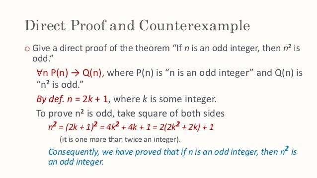 Method of direct proof