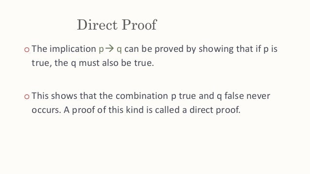 Method of direct proof