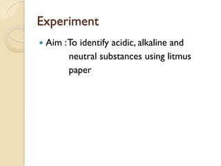 Method of experiment （acid & alkaine) | PDF | Chemistry | Science
