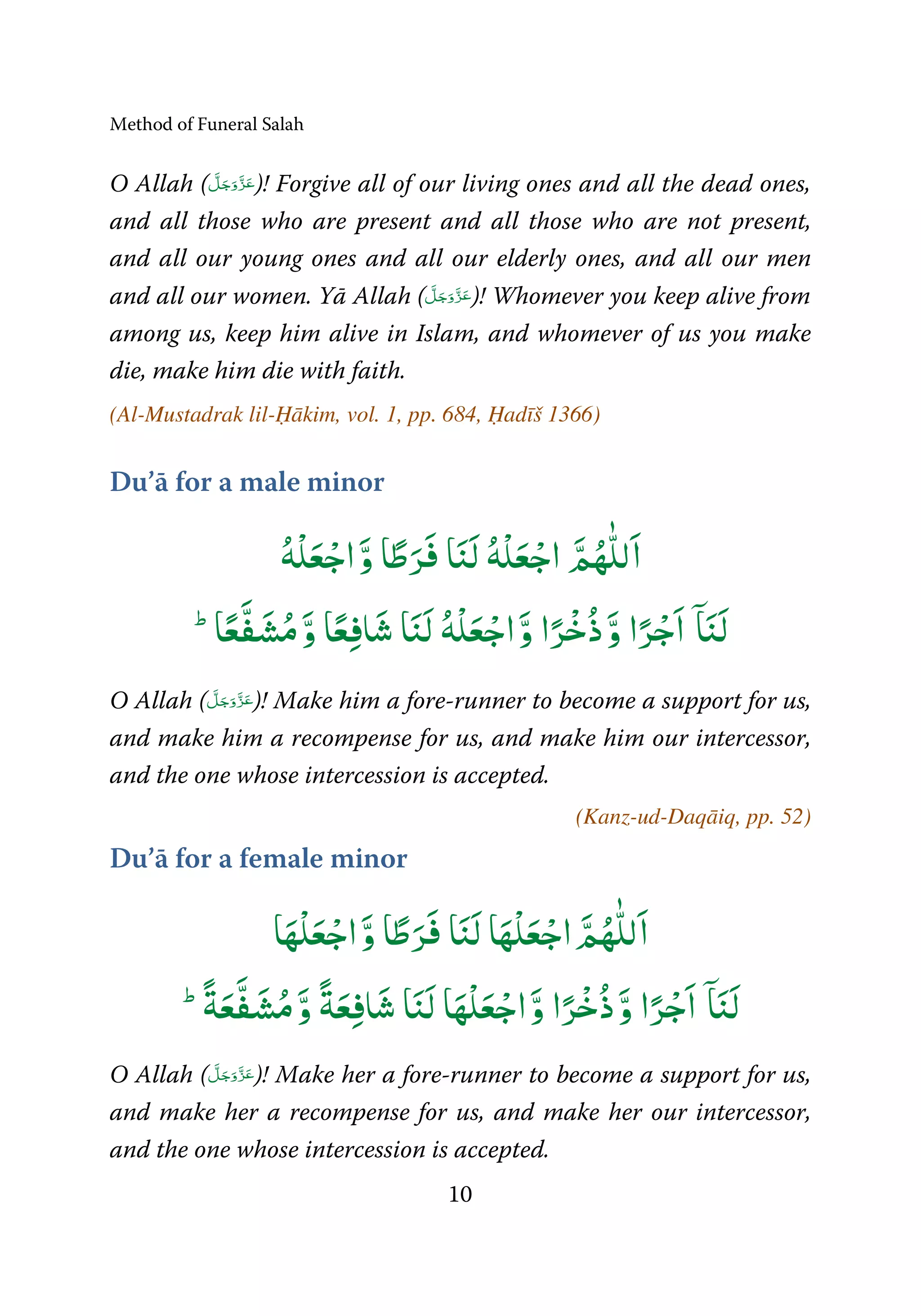Islamic Book in English: Method of Funeral Salah (Prayer) | PDF