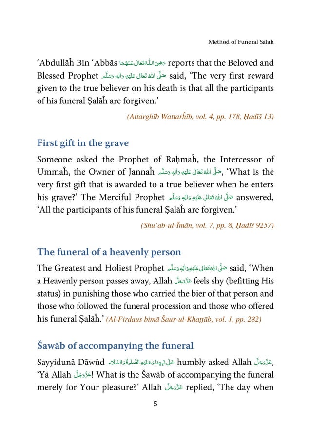 Islamic Book in English: Method of Funeral Salah (Prayer) | PDF
