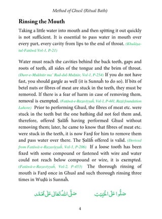 Method of ghusl hanafi | PDF