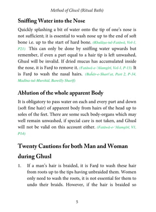 Method of ghusl hanafi | PDF