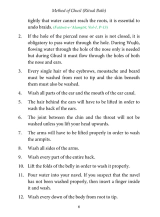 Method of ghusl hanafi | PDF