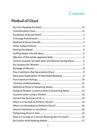 Method of ghusl hanafi | PDF