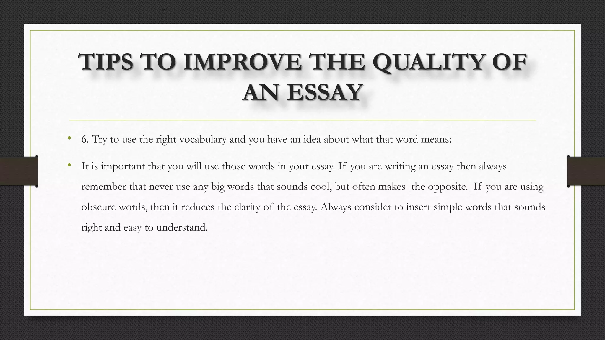 Method of Improving Quality of Essay | PPT