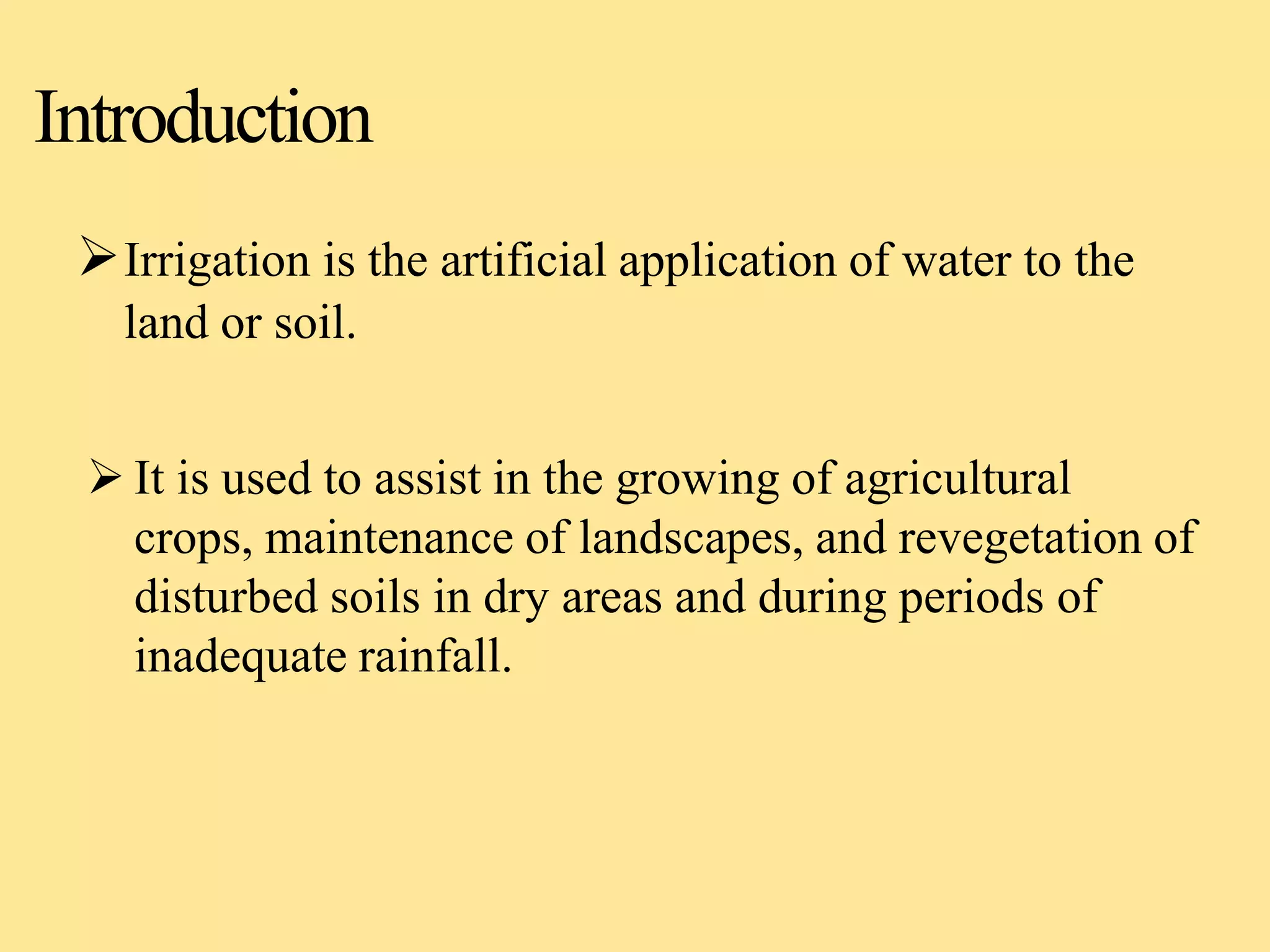 Method of irrigation | PDF