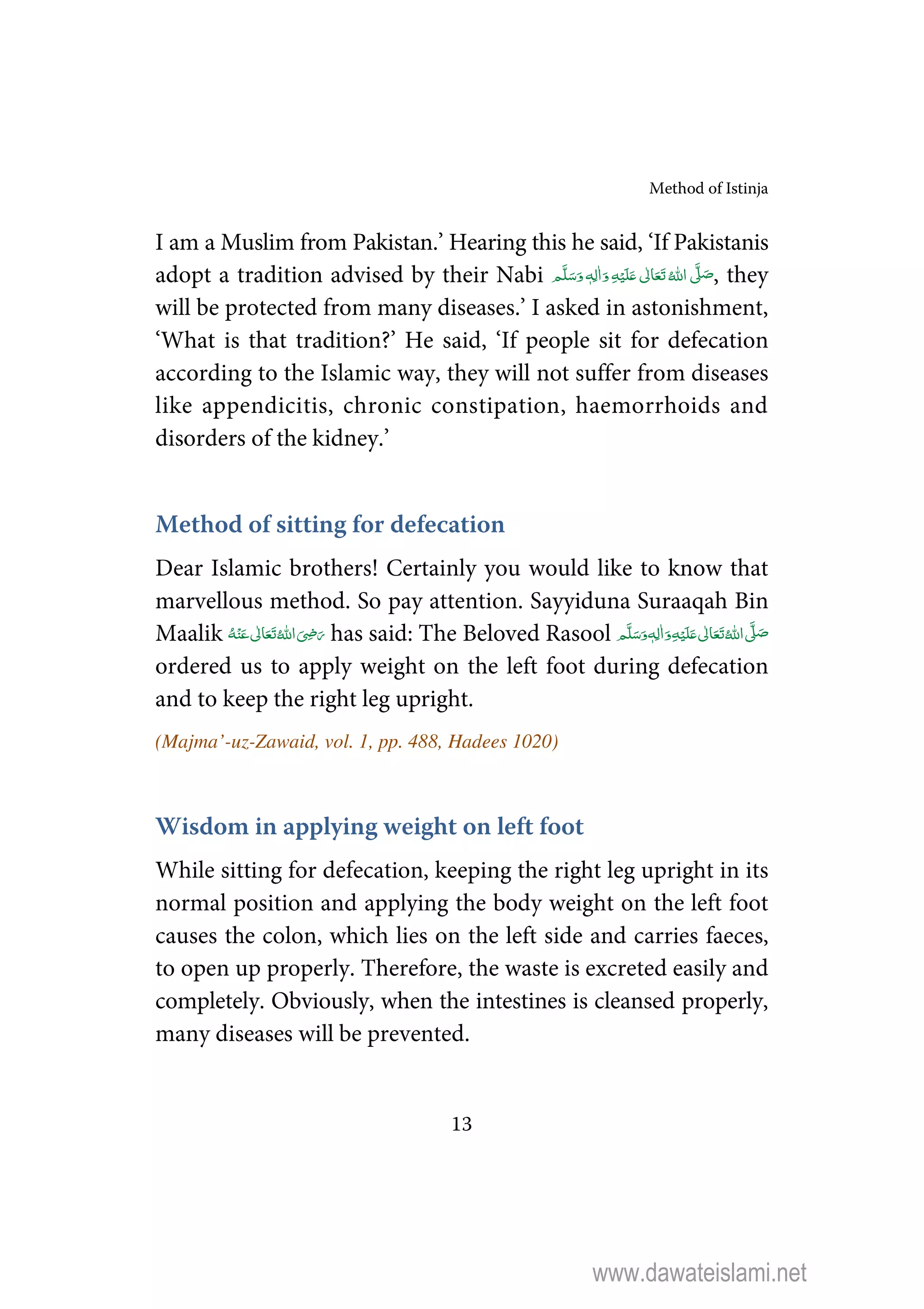 Islamic Book in English: Method of istinja | PDF