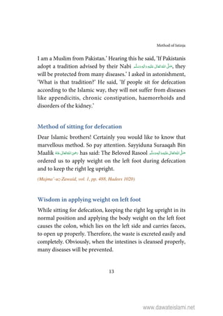 Islamic Book in English: Method of istinja | PDF