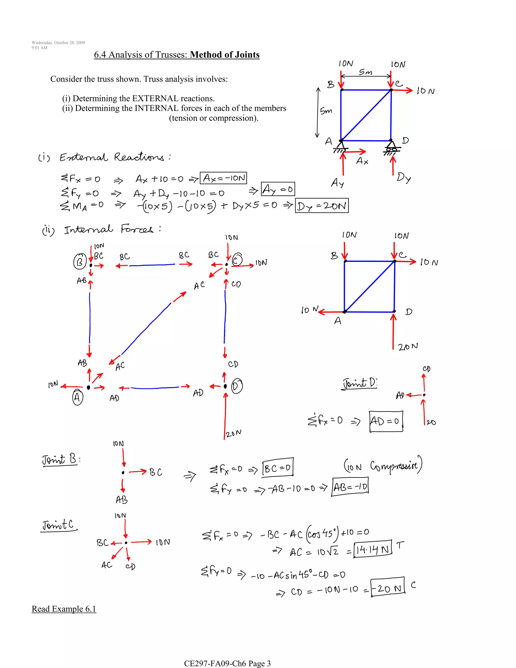 Method of joints | PDF