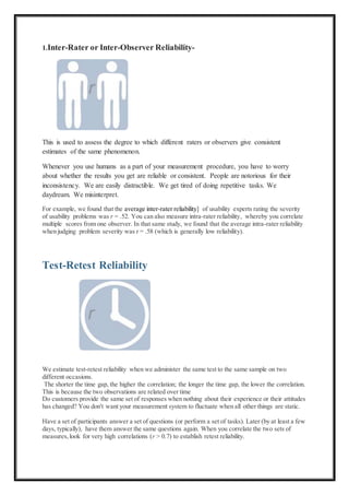Method of measuring test reliability | DOCX