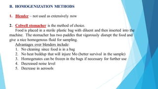 Method of microbial examination of food | PDF