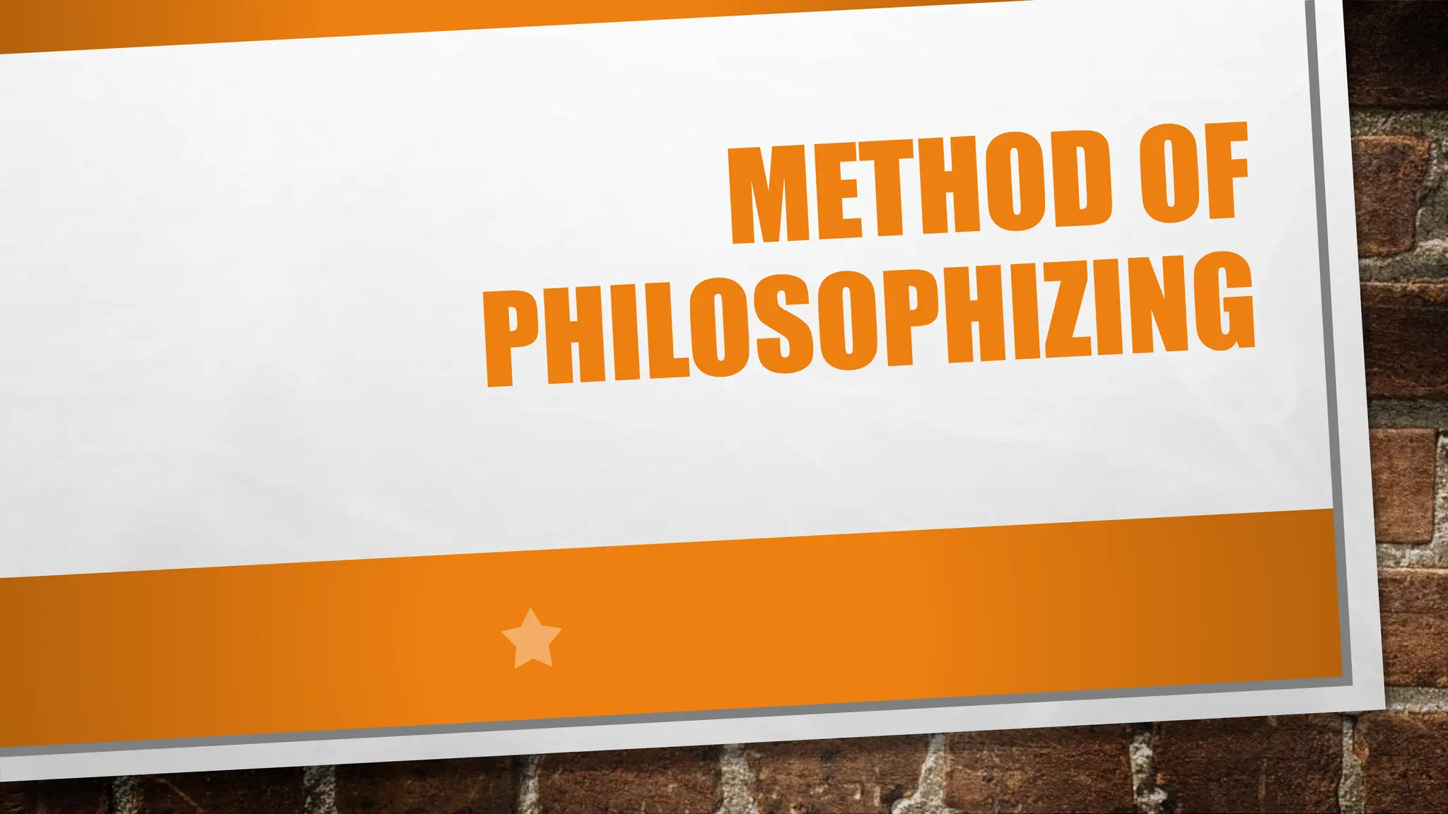 Method of philosophising in Introduction to the Philosophy.pptx