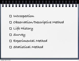 Method of psychological study | PDF