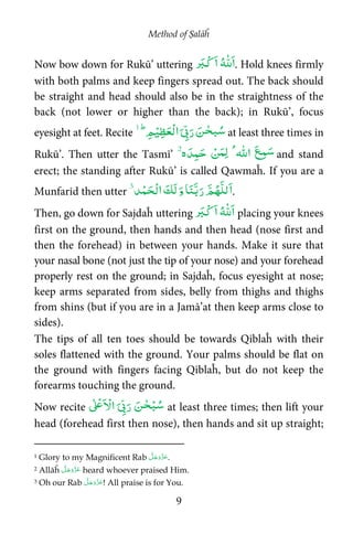 Islamic Book in English: Method of salah hanafi | PDF