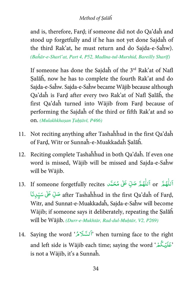 Islamic Book in English: Method of salah hanafi | PDF
