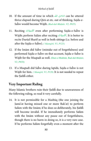 Islamic Book in English: Method of salah hanafi | PDF